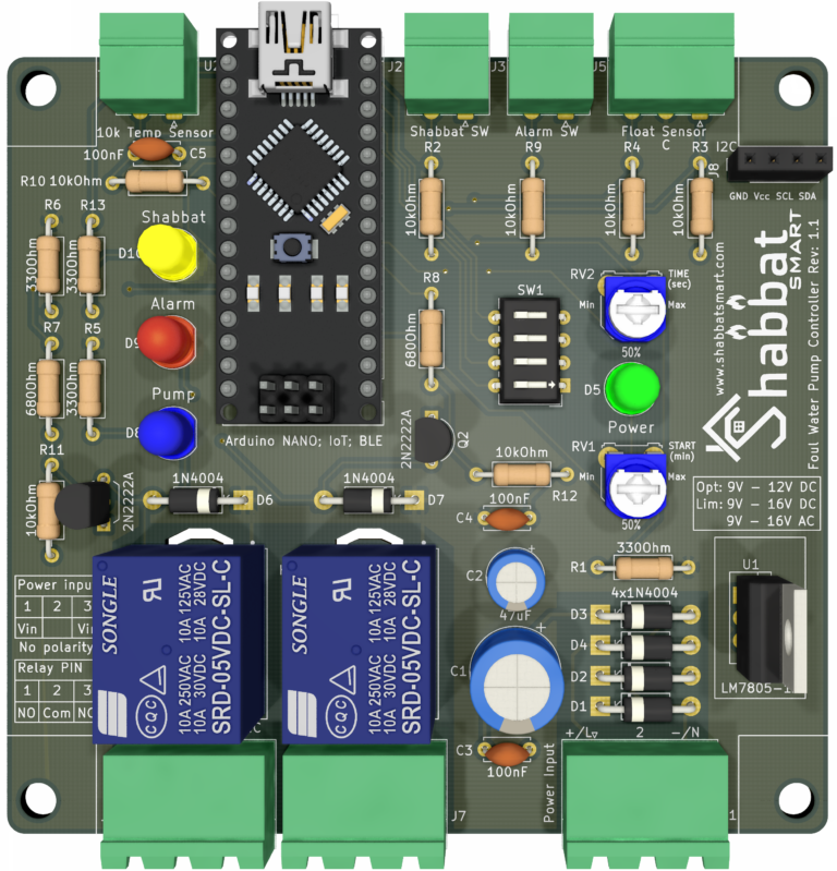 Waste Water Pump Controller – Shabbat Smart
